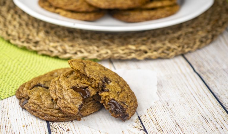 Sweet and Savory Brown Cannabutter Chocolate Chip Cookies